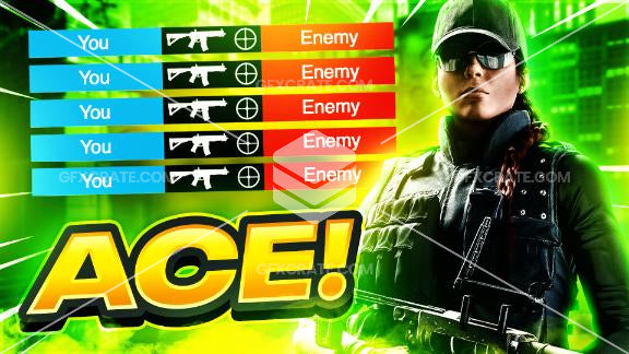 Rainbow Six Siege Fully Editable YouTube Thumbnails & Assets GFX Pack