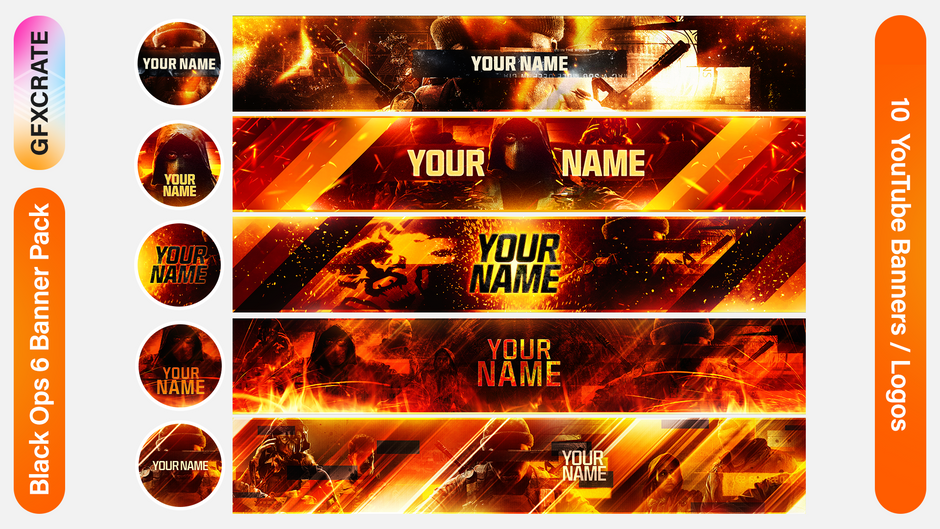 Call Of Duty Fully Editable YouTube/Twitch/Kick Template Packs
