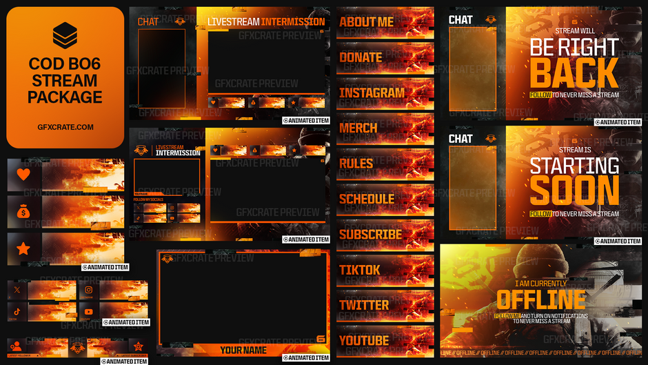 Call Of Duty Fully Editable YouTube/Twitch/Kick Template Packs