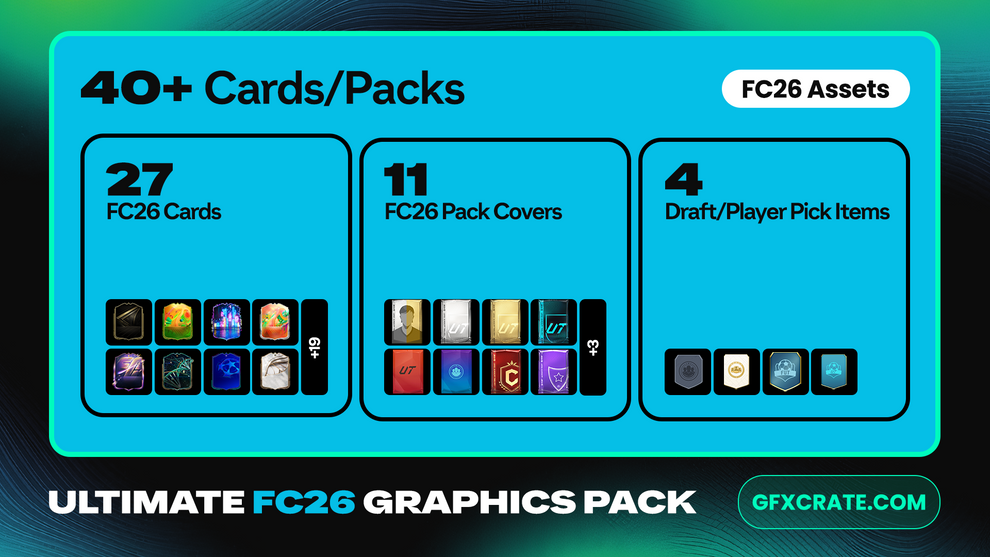 FC26 Ultimate Graphics Pack - 2,000+ GFX Assets for Designers/Creators