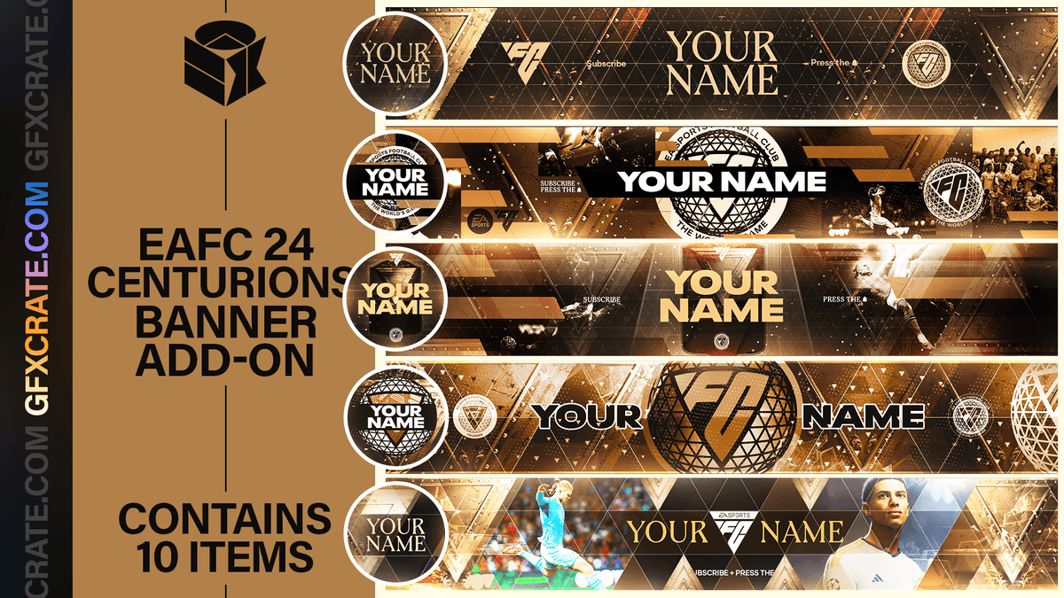 EAFC 24 Centurions YouTube Banner & Logo Pack