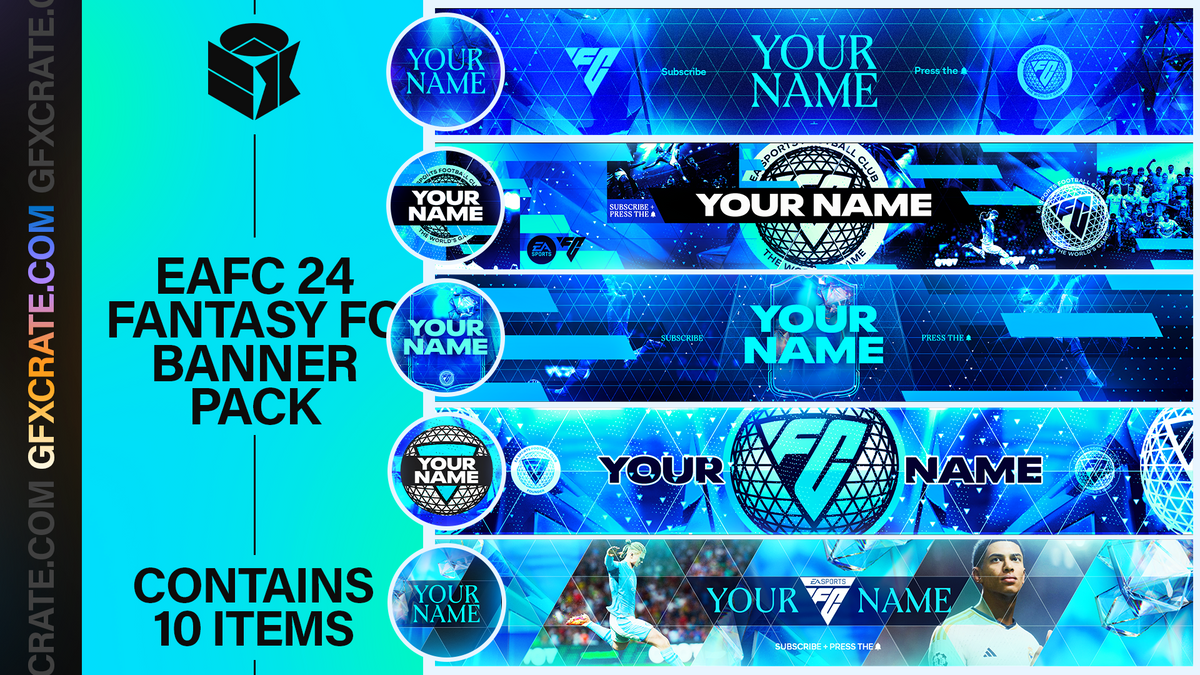 EA FC 24 Fantasy FC YouTube Banner & Logo Pack