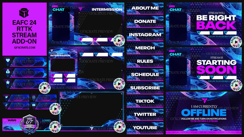 EAFC 24 Animated Livestream Overlay and Branding Pack (FIFA 24) – GFXCRATE