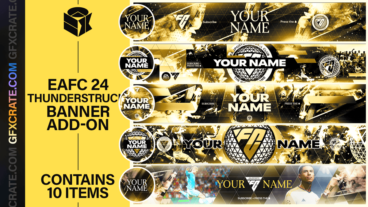 EAFC 24 Thunderstruck YouTube Banner & Logo Pack