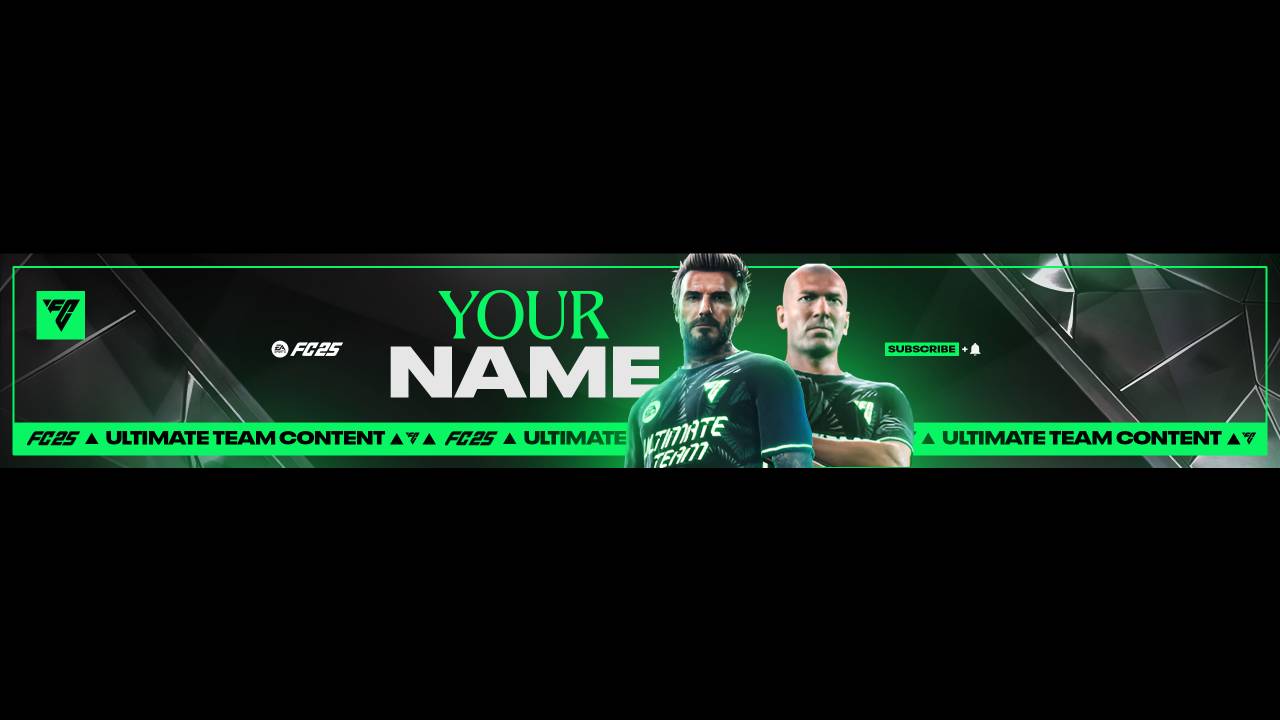 FC 25 Fully Editable YouTube Banner & Logo Pack (FIFA 25)