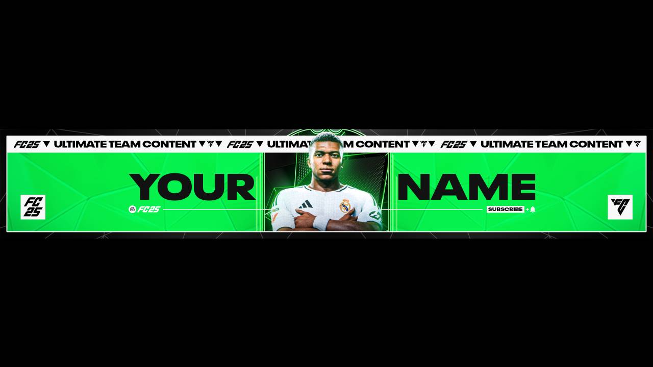 FC 25 Fully Editable YouTube Banner & Logo Pack (FIFA 25)