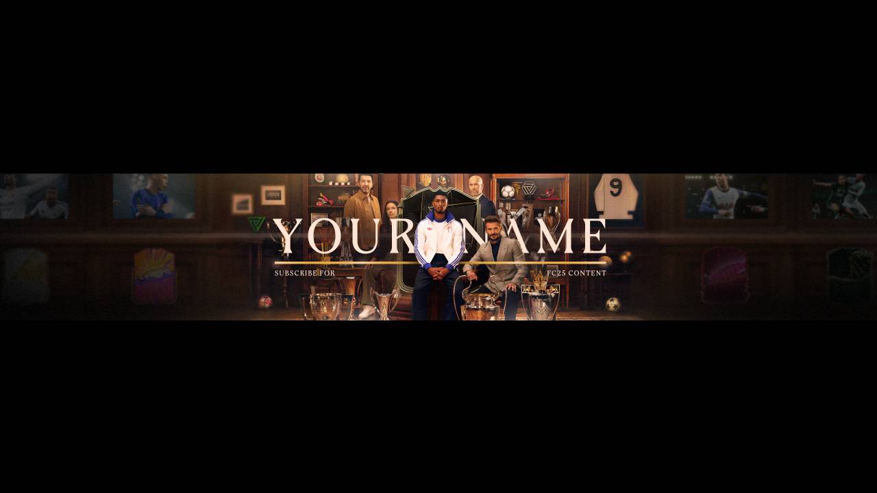 FC 25 Fully Editable YouTube Banner & Logo Pack (FIFA 25)