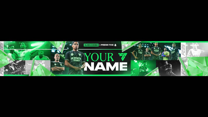 FC 25 Fully Editable YouTube Banner & Logo Pack (FIFA 25)