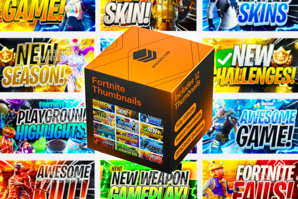 Fortnite Fully Editable Thumbnail Pack V1