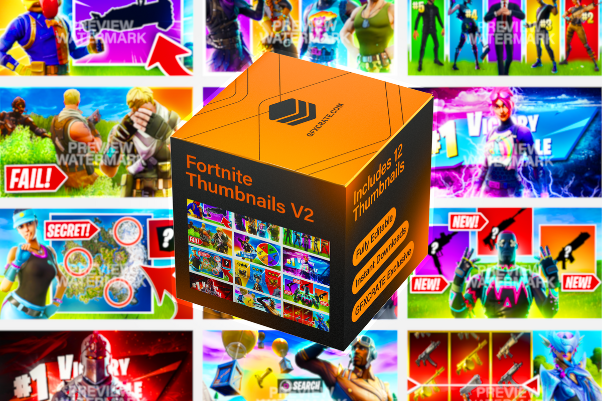 Fortnite Fully Editable Thumbnail Pack V2