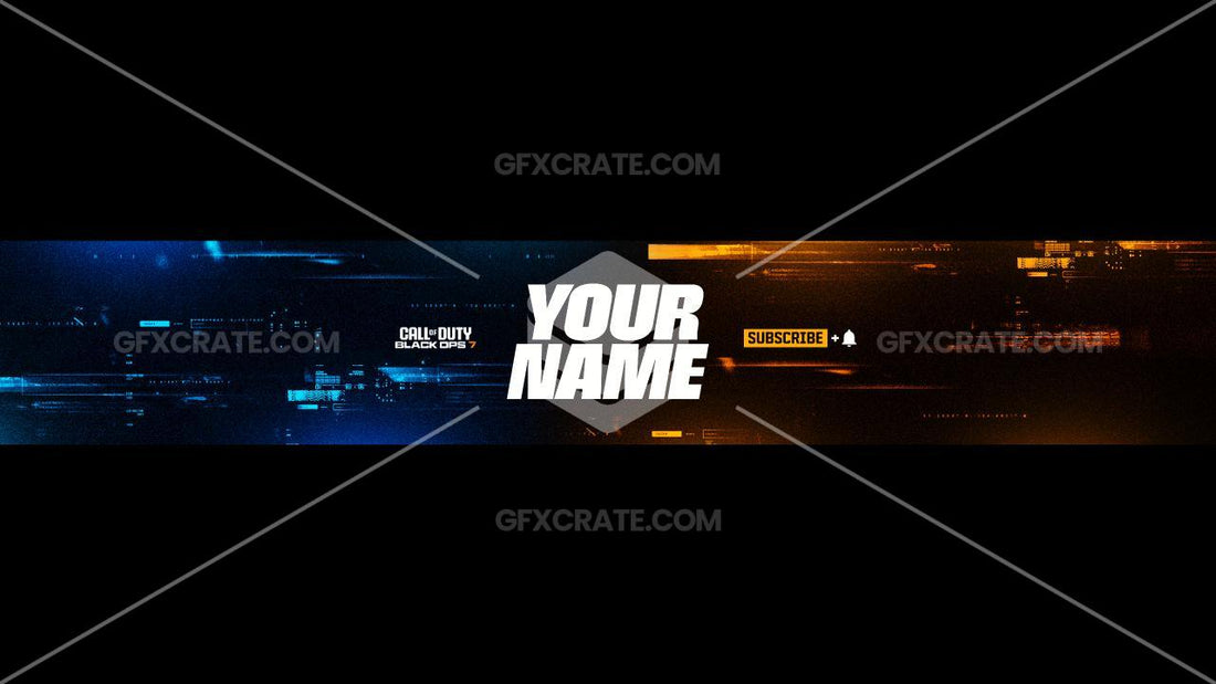 Call of Duty: Black Ops 7 Fully Editable YouTube Banner + Logo Pack