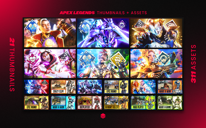 Apex Legends Fully Editable YouTube/Twitch/Kick Template Packs
