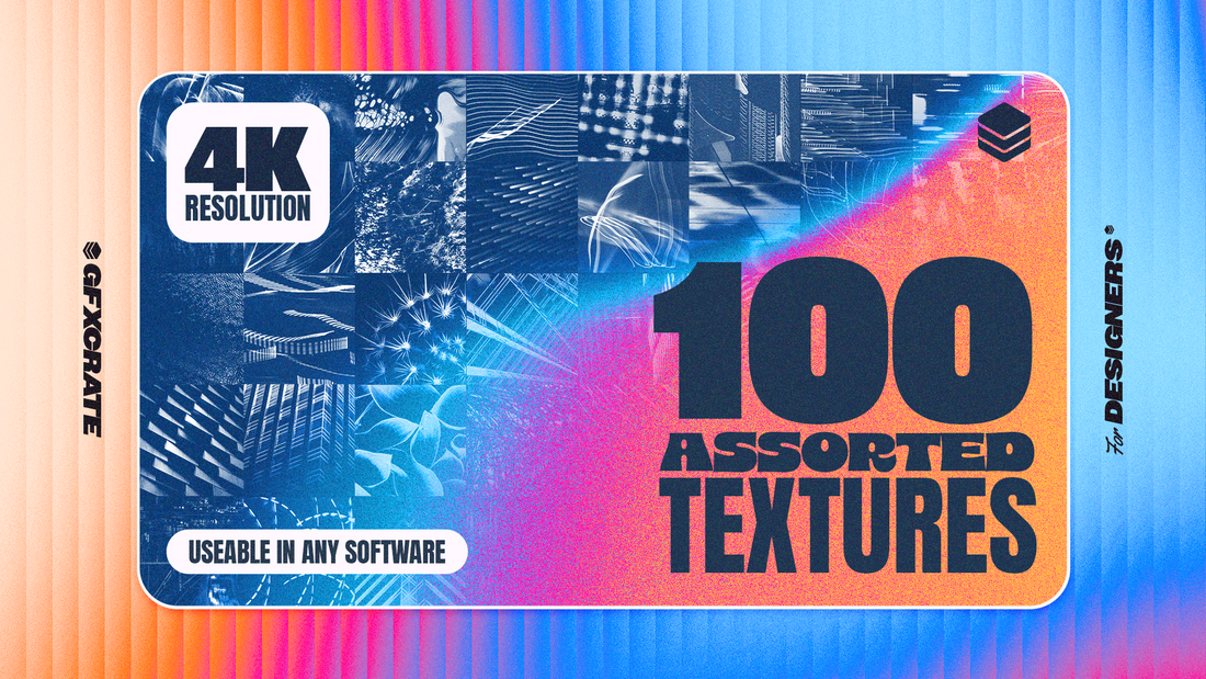 Assorted Design Textures Pack - 100 Textures For Use in Designs