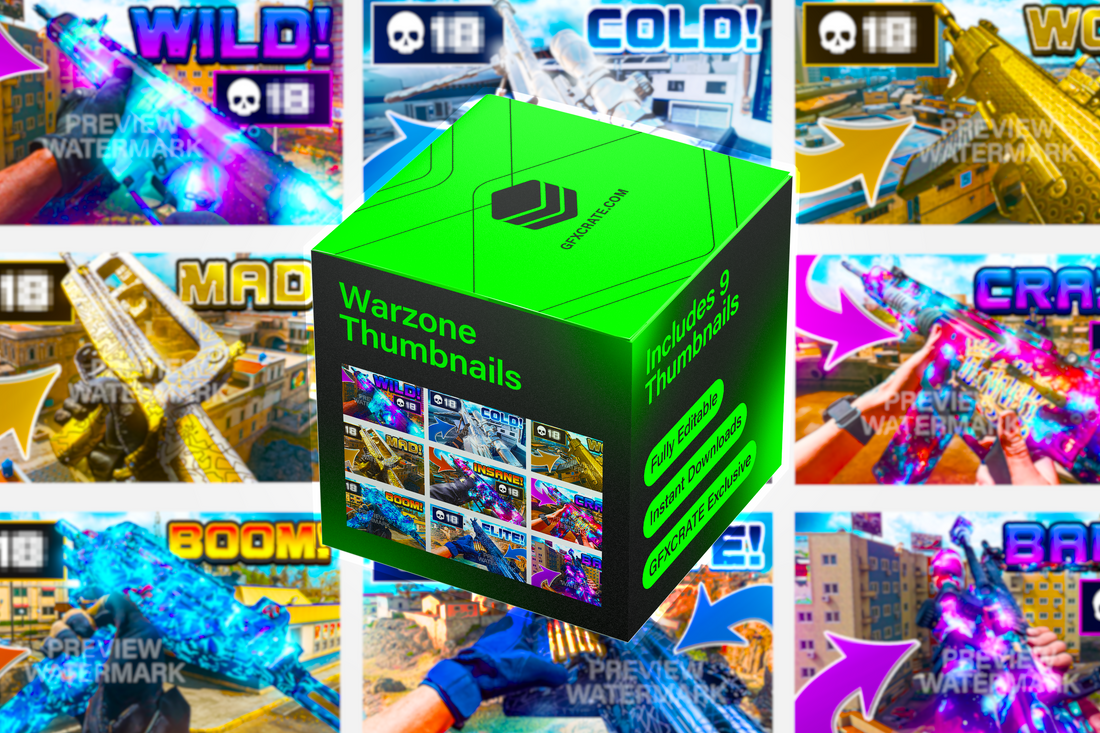 Call of Duty Warzone Fully Editable YouTube Thumbnail Pack (Modern ...