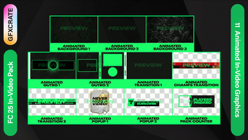 FC25 Fully Editable YouTube/Twitch/Kick Template Packs