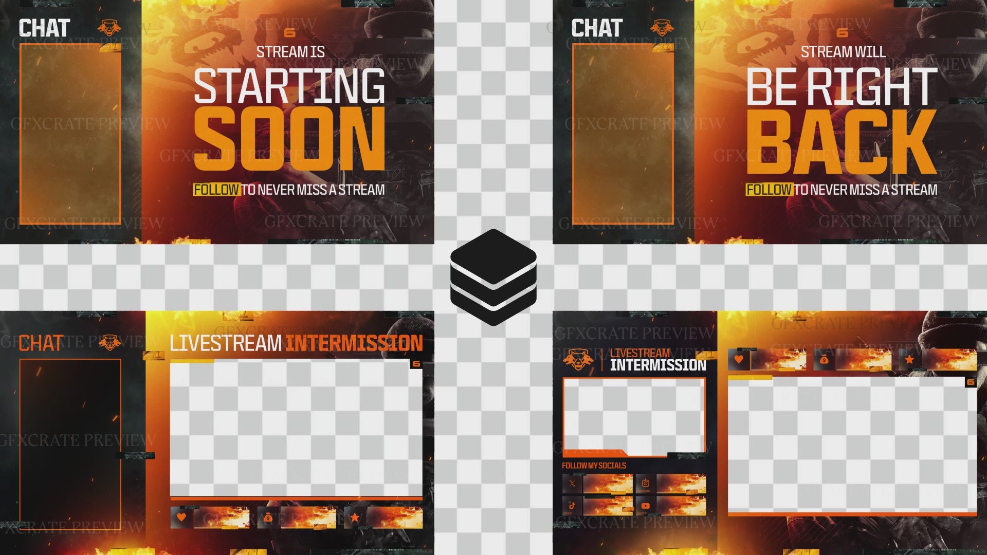 Black Ops 6 Animated Livestream Overlay and Branding Pack (COD BO6)