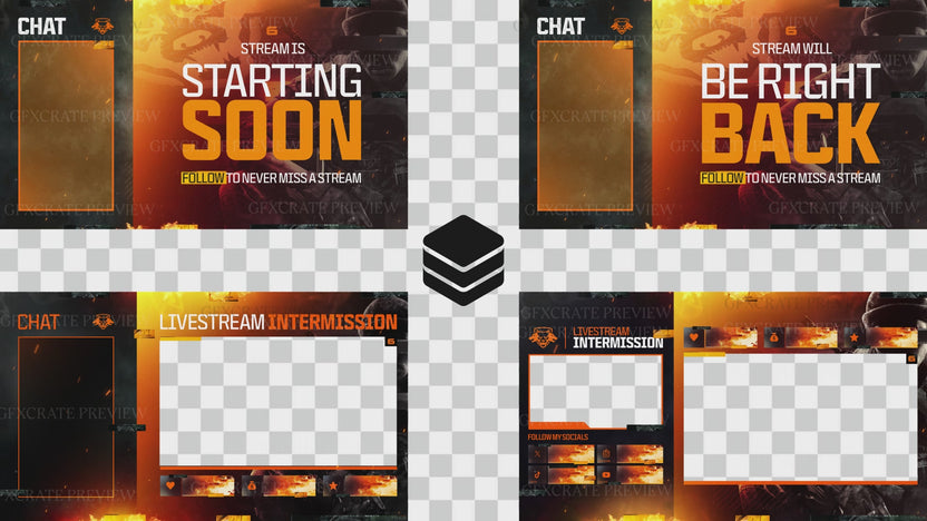 Black Ops 6 Animated Livestream Overlay and Branding Pack (COD BO6)